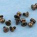 30sets Screw Rivets 8mm Antique Brass Metal Button Screw Back Studs ...