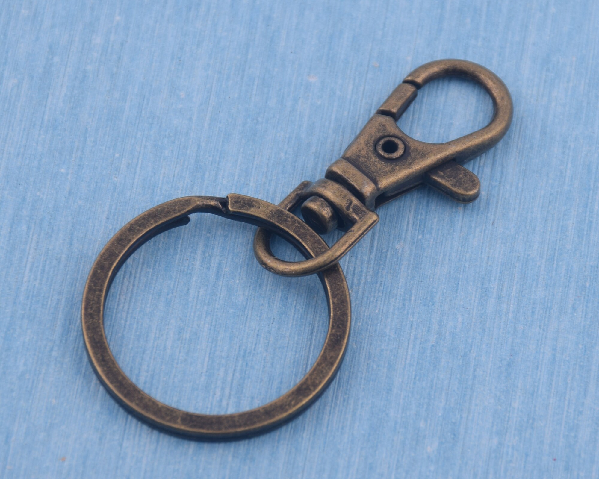 4-10 Pcs Antique Brass Keychain Keyring Supplies With Swivel - Etsy UK
