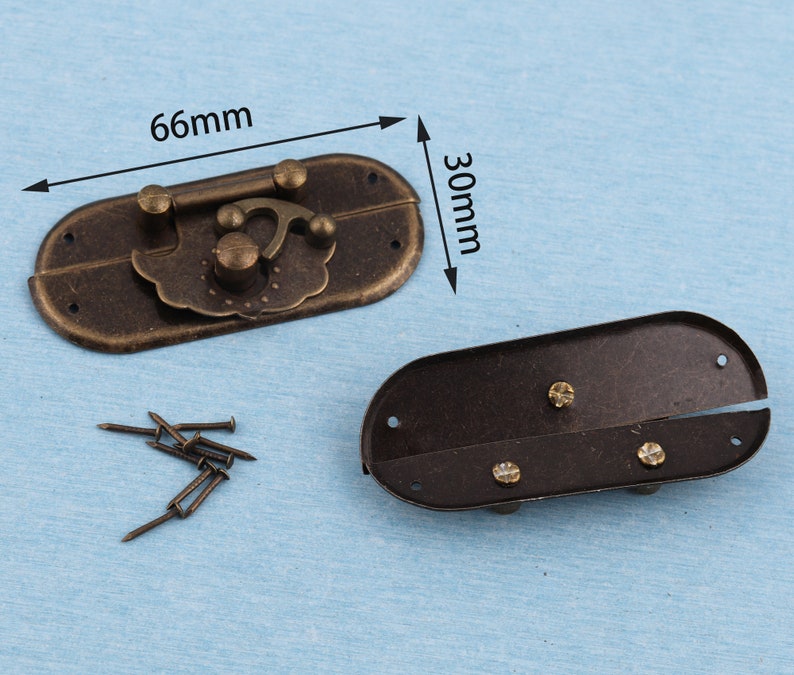 6630mm Antique Brass Wooden Box Lock Latch Jewelry Box - Etsy