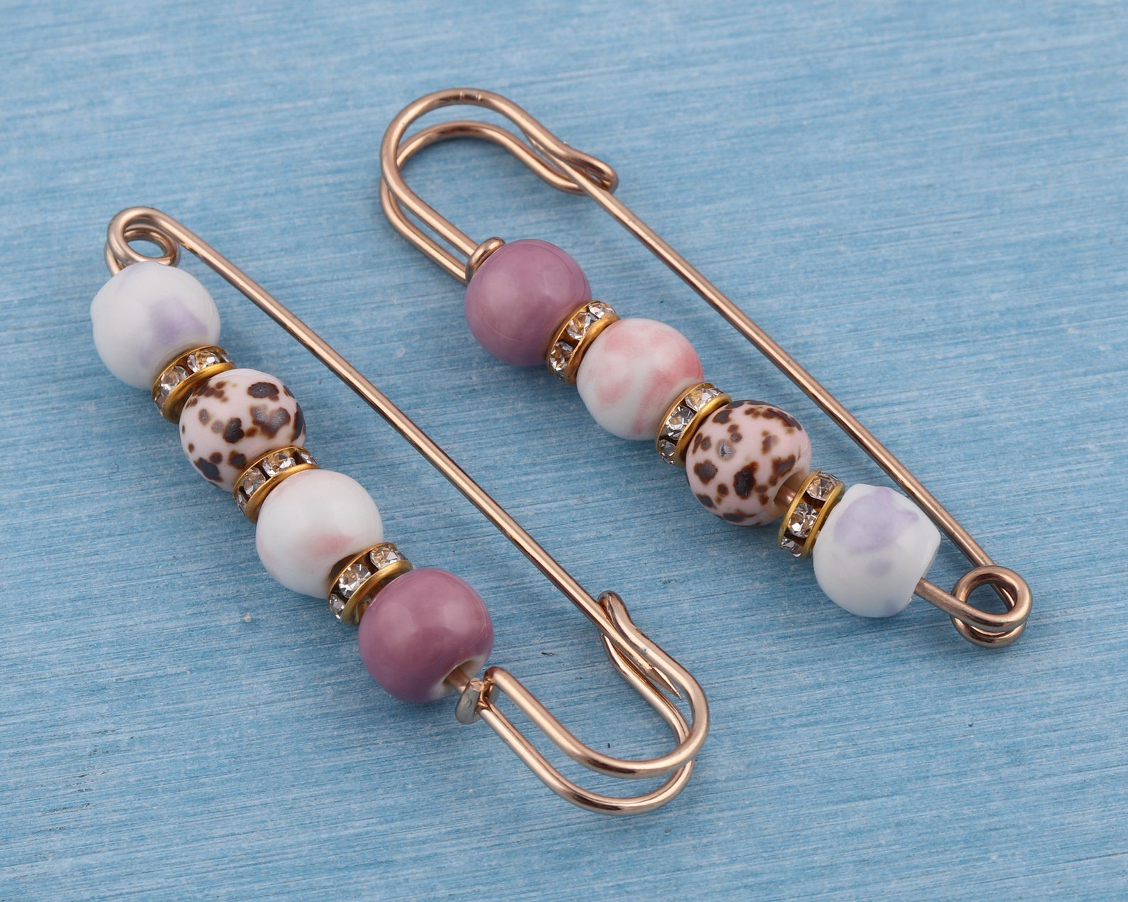 2-4-10pcs Beads Safety Pins1572mm Brooch Safety Pins With - Etsy