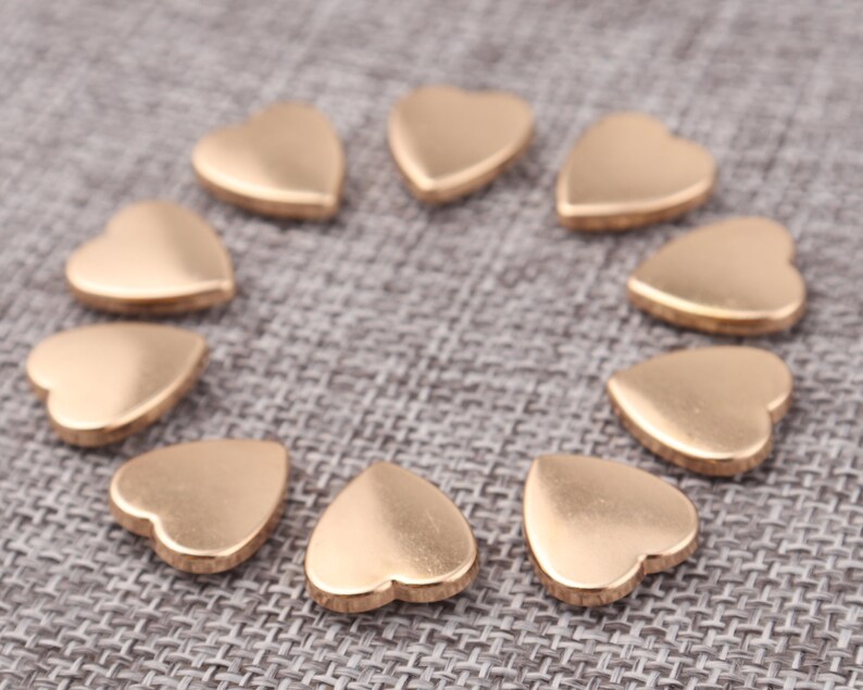 50pcs Metal Heart Rivetssilver/light Gold Heart Shaped Rivet - Etsy
