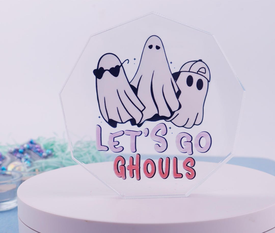 Custom Engraved Acrylic Hallowmas Plaque: Unique Halloween Decor,ghost ...