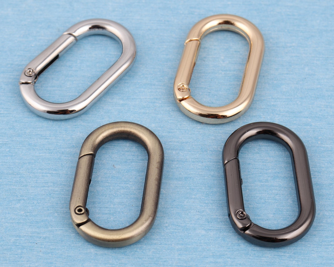Alloy Oval Spring O-rings: Snap Clip Push Gate Hooks, Bag Hardware 4pcs ...