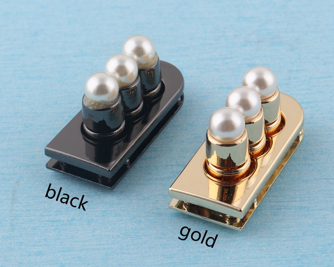 Metal Three Beads Pearl Rectangular Padlock,41*18mm Metal Latch Lock ...