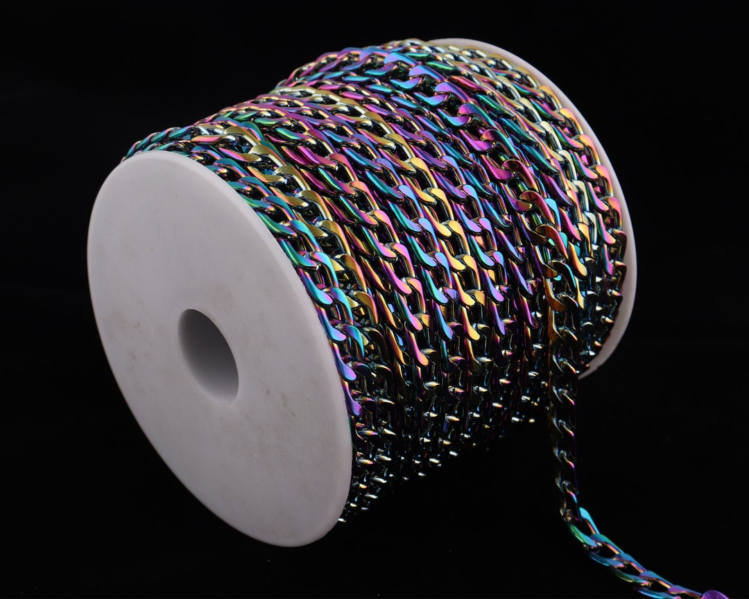 Rainbow Metal Purse Chain: 8mm Crossbody Bag Strap - Etsy