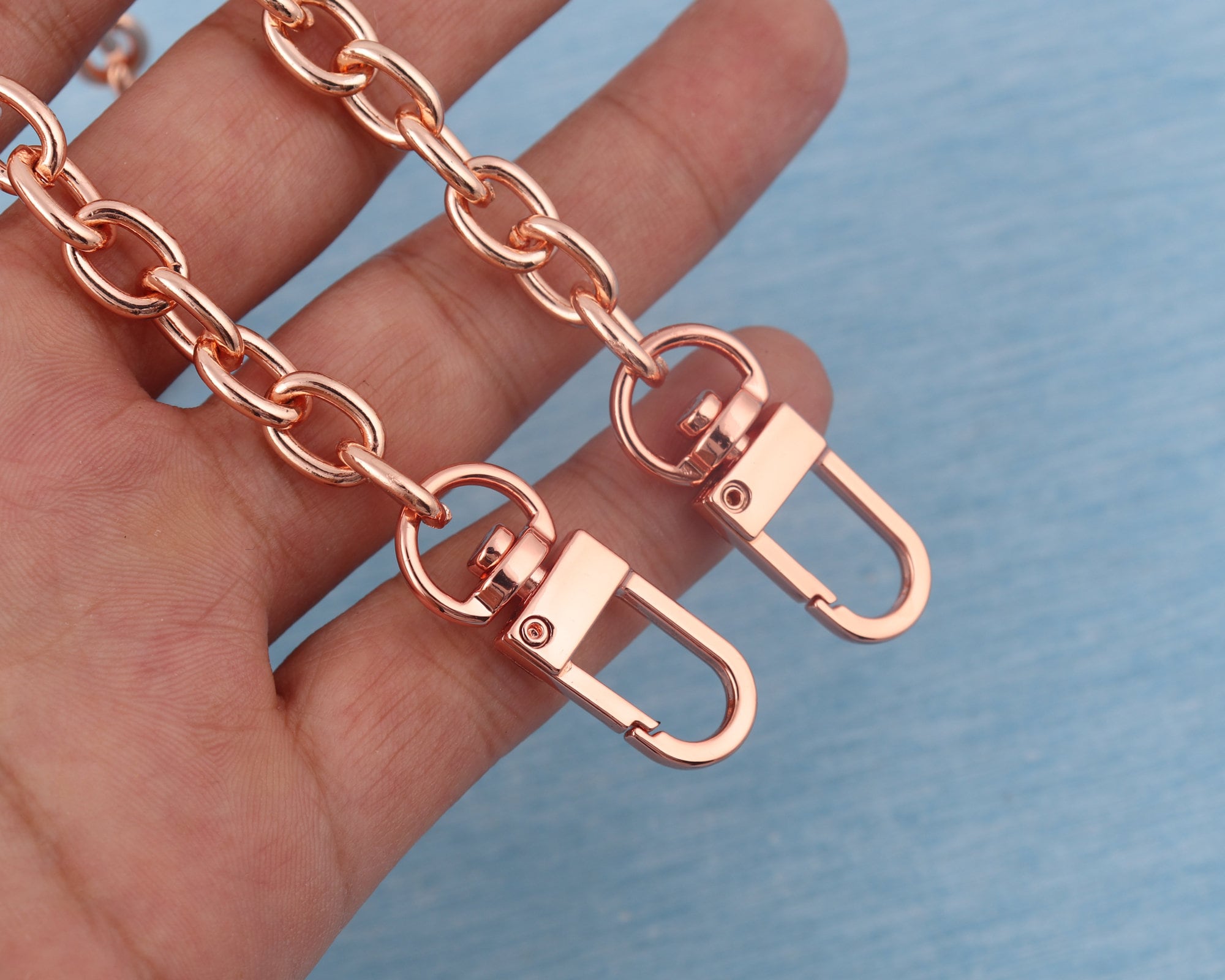 Handmade Custom Rose Gold Bag Chain With | Etsy