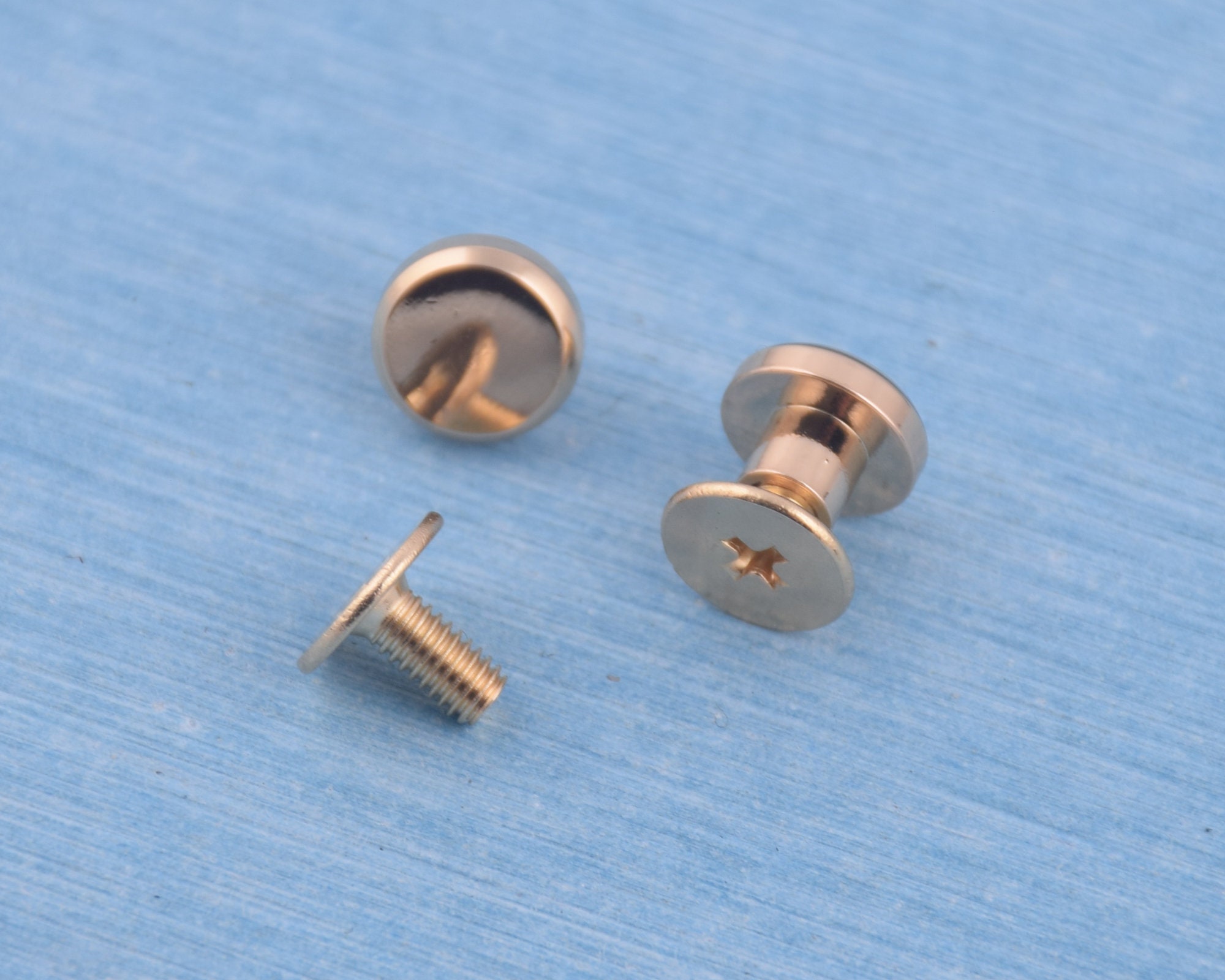 10-20-30pcs Flat Head Screw Rivets 8mm Black/gold/silver - Etsy