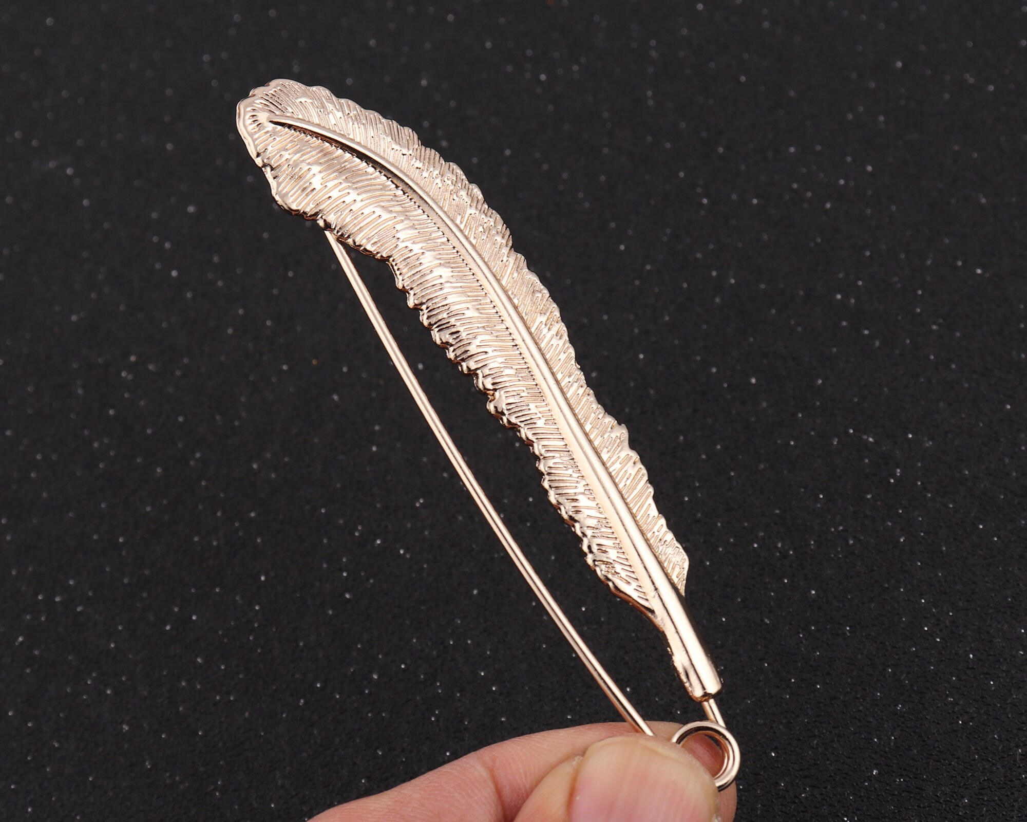 90mm Length Feather Safety Pinsantique Brass Brooch Pins - Etsy