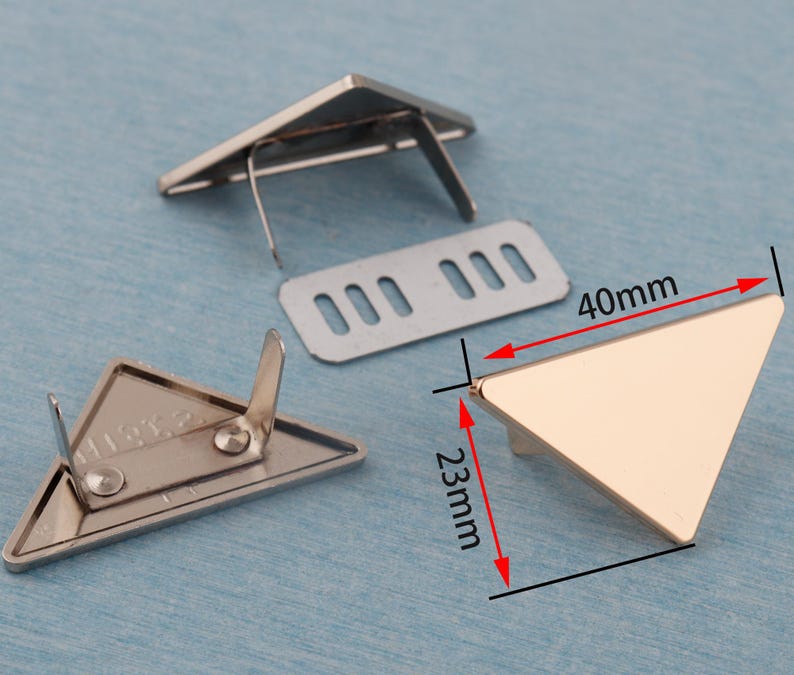 Custom Laser-engraved Metal Wallet Labels: Triangular Bag Tags, 40x23mm ...