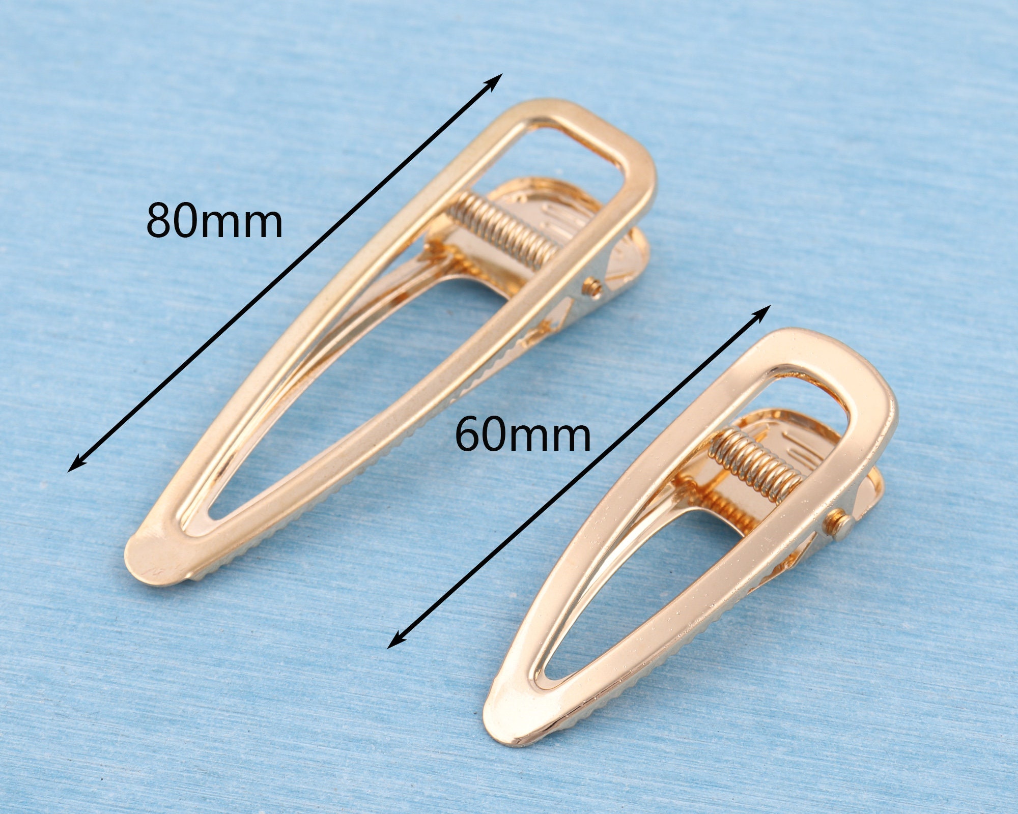 10 Pcs Light Gold Hair Alligator Clip Hair Accessory Blanks | Etsy