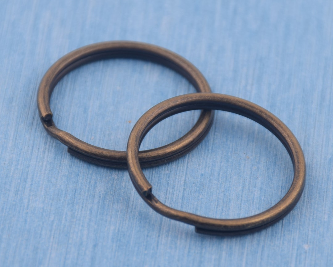 1" Antique Brass Double Split Ring,25mm Outer Metal Round Circle ...