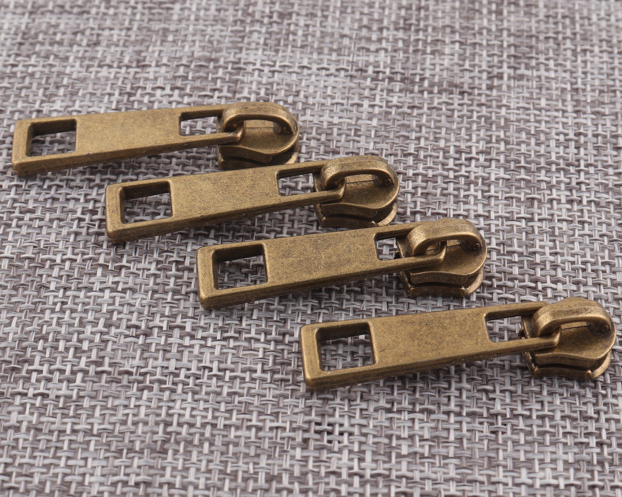 5-10-20pcs 5 Antique Brass Zipper Head 42mm Metal Teeth Head | Etsy