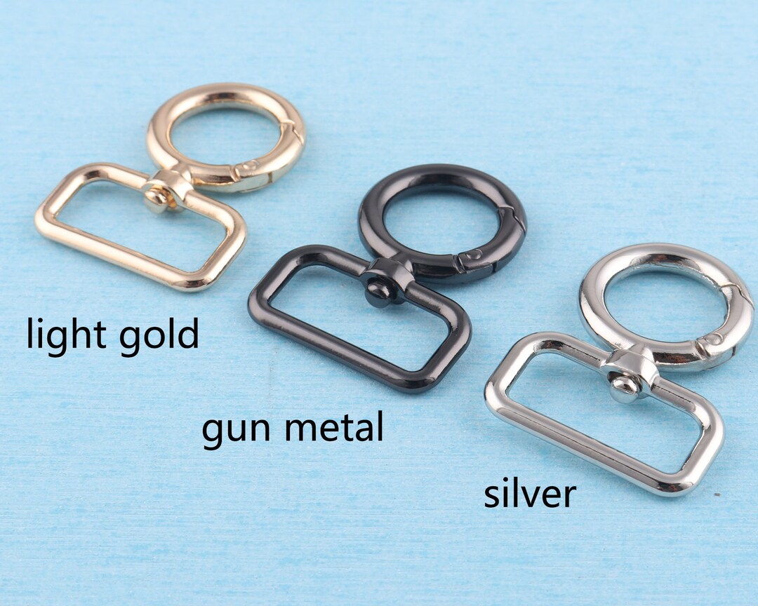 Split O Ring Swivel Clasp,26mm Matte Black Spring Trigger Swivel Snap ...