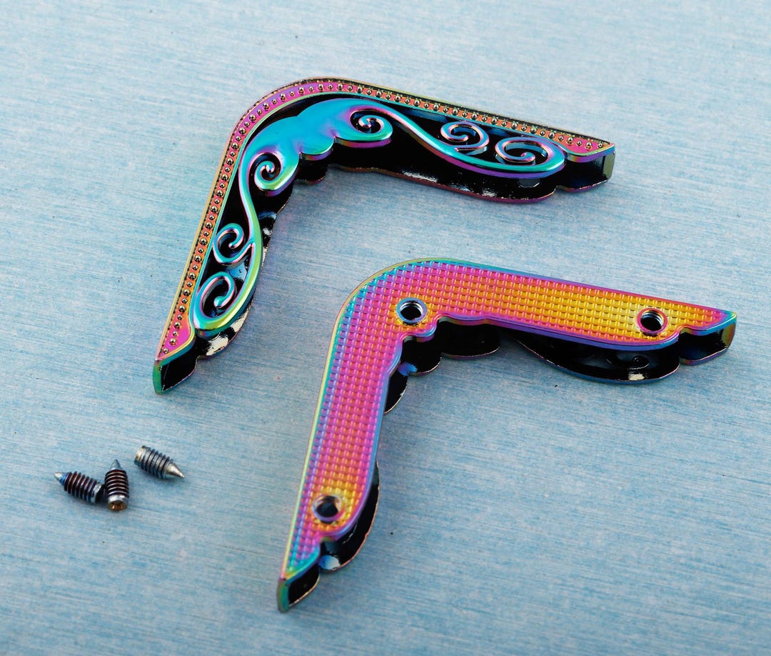 Rainbow Alloy Bag Corner Protector: Decorative Purse Hardware (45mm) - Etsy