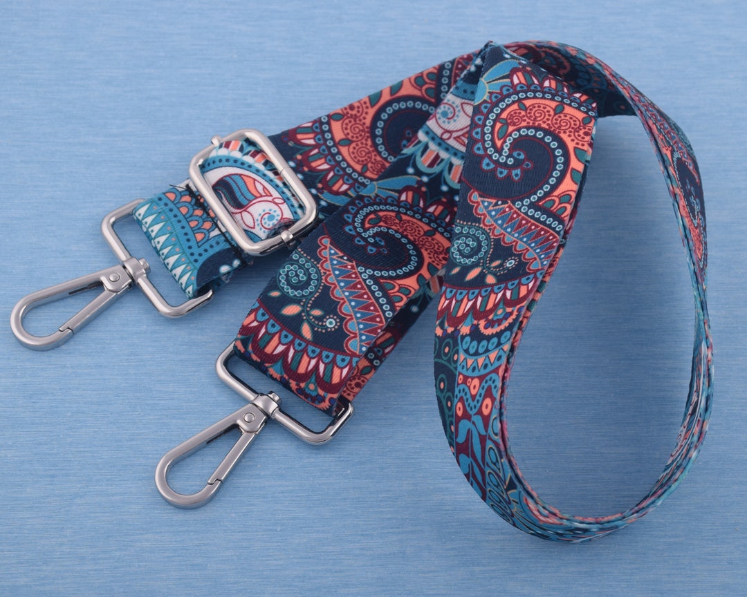 1.5" Custom Blue National Wind Adjuster Bag Strap 38mm Width Purse ...