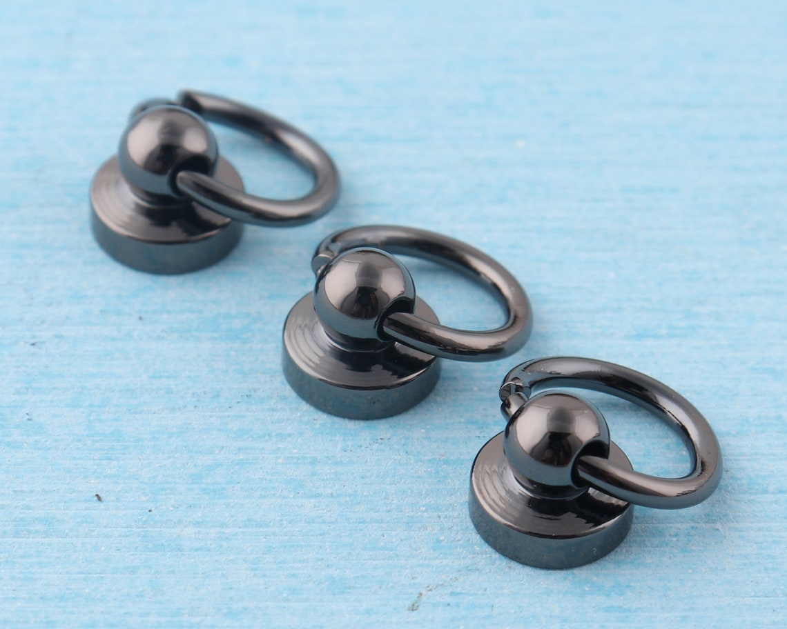 10 Sets Rose Gold O Ring Screw Rivet10mm Brass Swivel Head - Etsy