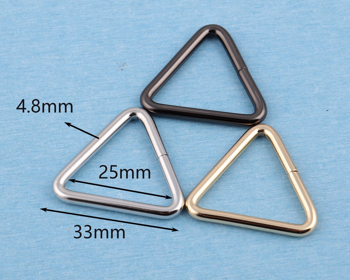 1 inner metal triangle rings25mm open jump ringsnon | Etsy