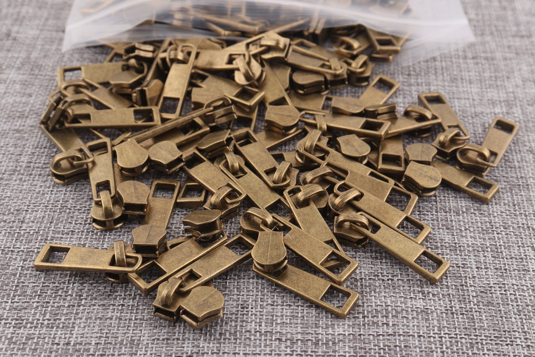 5-10-20pcs #5 Antique Brass Zipper Head, 42mm Metal Teeth Head Zip ...