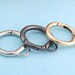 4-10pcs 1 Spring O Ring With Loop,25mm Metal Round Snap Hook, Circle ...