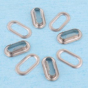 20-50 Sets Metal Oval Eyelets,14mm(hole) Silver Grommets Eyelets With ...