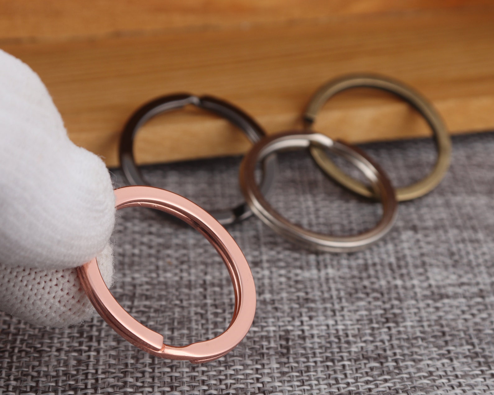 Rose Gold Double Split Ring30mm Round Connector Ring Linking - Etsy