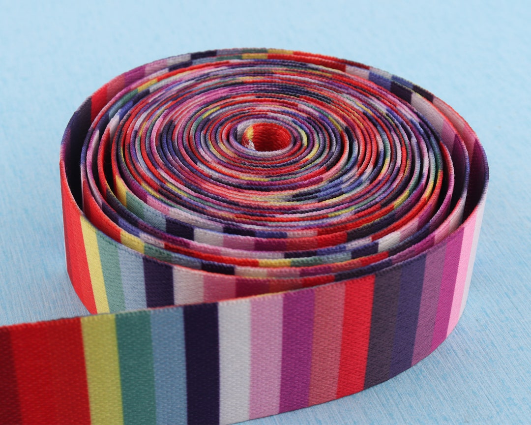1.5'' Rainbow Jacquard Webbing Ribbon,38mm Decorative Craft Ribbon ...