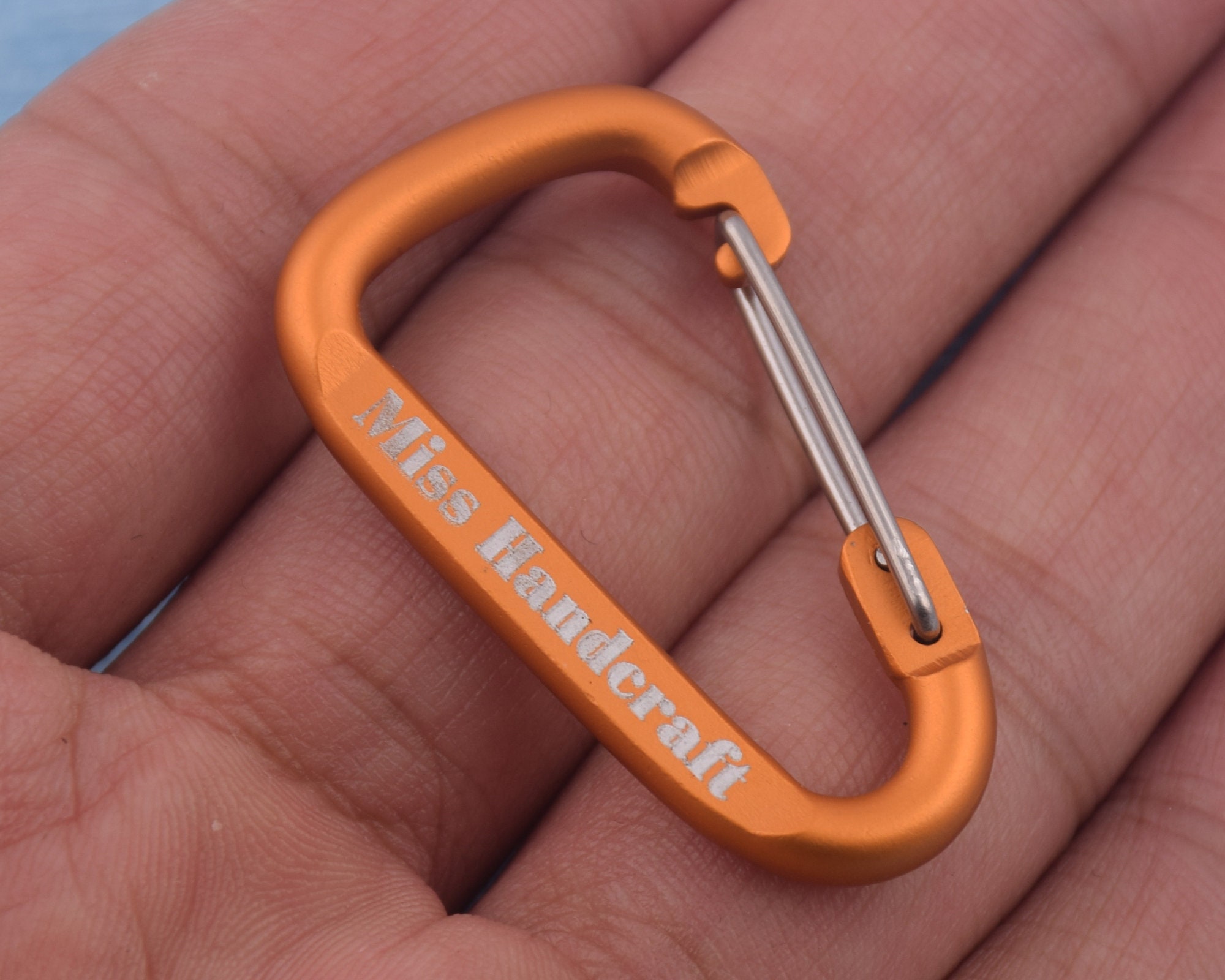 Custom D-shaped Carabiner Keychain: Personalized Camping & Travel - Etsy