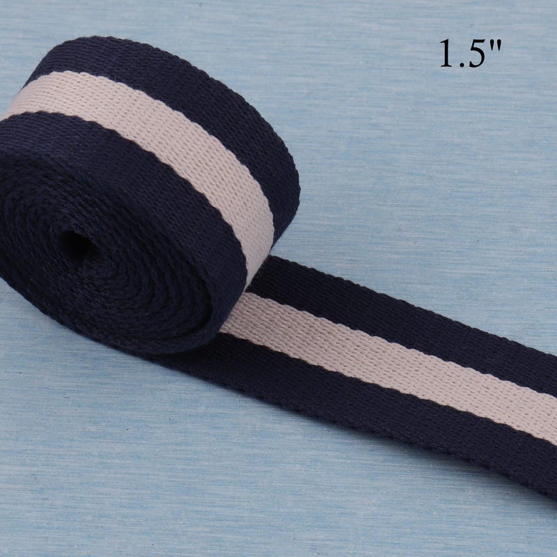 Striped Blue Webbing - Etsy UK