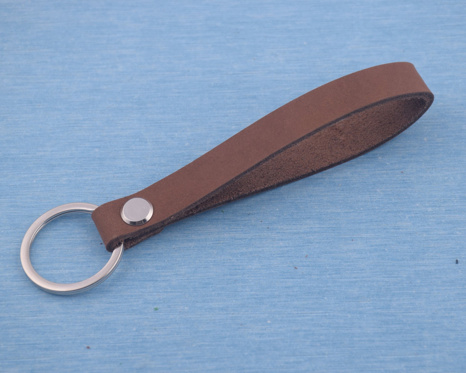 13014mm Leather Key Foblong Leather Keychain Key Chain Ring | Etsy