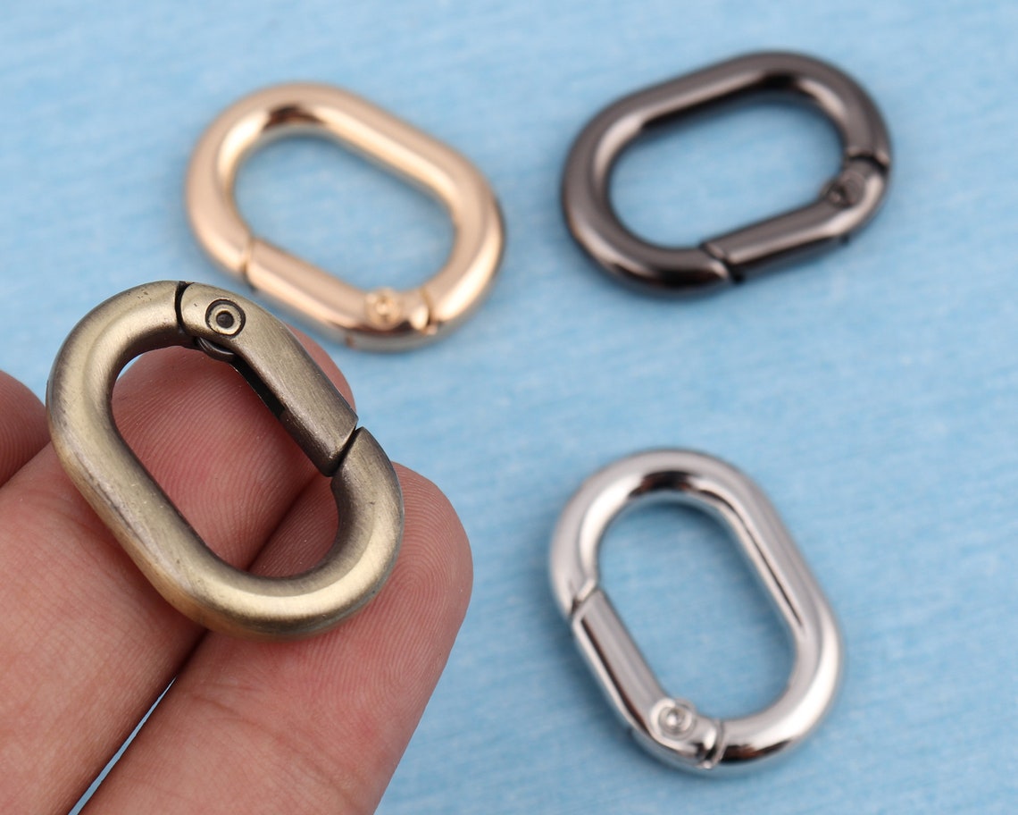 Alloy Oval Spring O-rings: Snap Clip Push Gate Hooks, Bag Hardware 4pcs ...