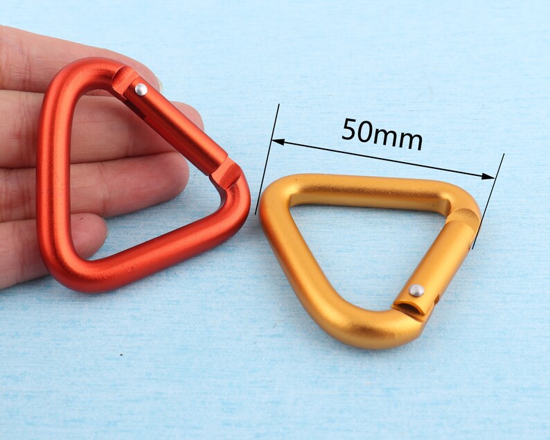 Triangle Carabiner Clip: Aluminum Alloy Snap Hook for Hiking - 50mm ...