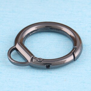 4-10pcs 1" Spring O Ring With Loop,25mm Metal Round Snap Hook, Circle ...