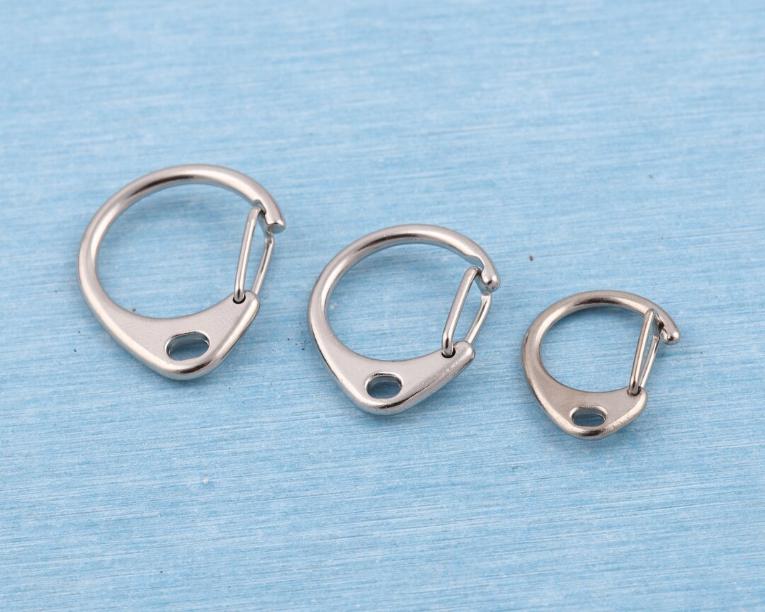10pcs Silver Metal D Ring Lobster Clasps: Key Chain Snap Hooks (31mm ...