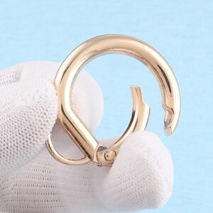 4-10pcs 1" Spring O Ring With Loop,25mm Metal Round Snap Hook, Circle ...