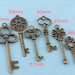 A Set of 6 Keys Multiple Styles Creative Retro Bronze - Etsy