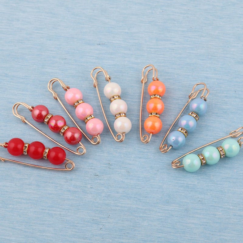 Beaded Safety Pin - Etsy