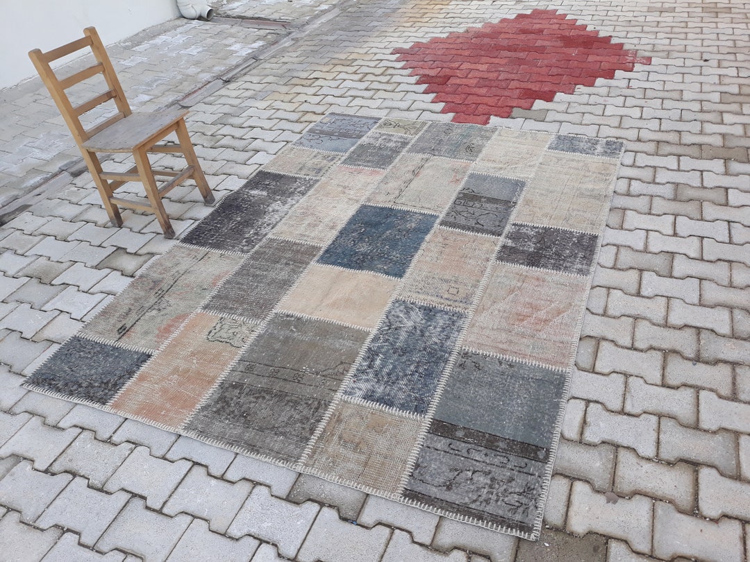 5'6x7'7x Feet,patchwork ,turkish Patchwork , Patchwork Rug ,anatolian ...