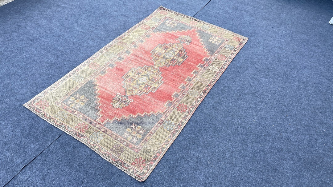 4x6 Kitchen Rug, Hall Rug 4x6, Vintage Rug 4x6, Area Rugs 4x6, Pink ...