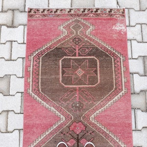 Pink Extra Long 2.7X12.4 Ft Runner Rug Pale Mocha Pink Wool - Etsy