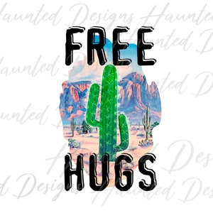 Cactus Free Hugs PNG, Craft, Clip Art, Digital Download DTF - Etsy