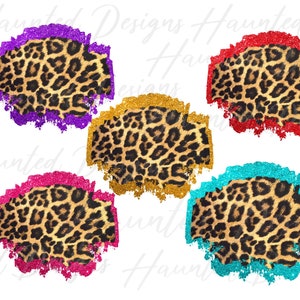 Cheetah Leopard Background Splashes Glitter Distressed Sports Bundle ...