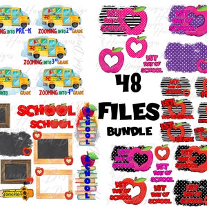 Back to School Teacher Design Bundle, Sublimation Instant, Digital ...