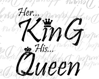 His queen svg | Etsy