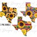 Texas State Bundle Leopard Sunflower Instant Digital Download | Etsy