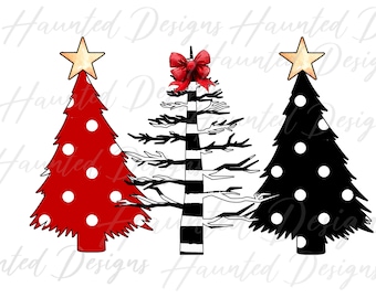 Wild Polka Dot Christmas Tree Striped Holiday Sublimation | Etsy