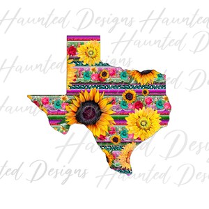 Texas State Bundle Leopard Sunflower Instant Digital Download ...