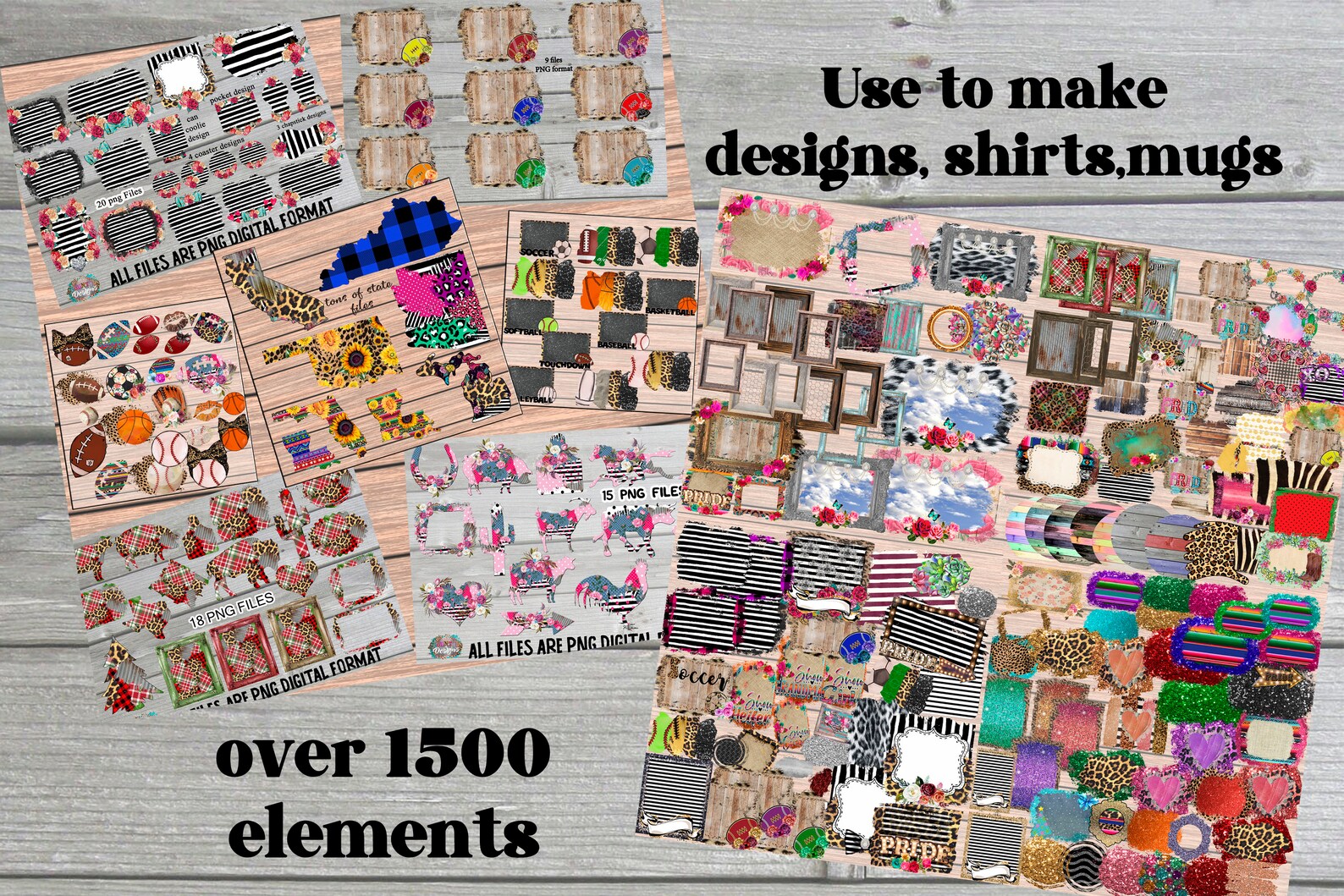 HUGE Sublimation Design Element Bundle PNG, Instant Digital Download - Etsy