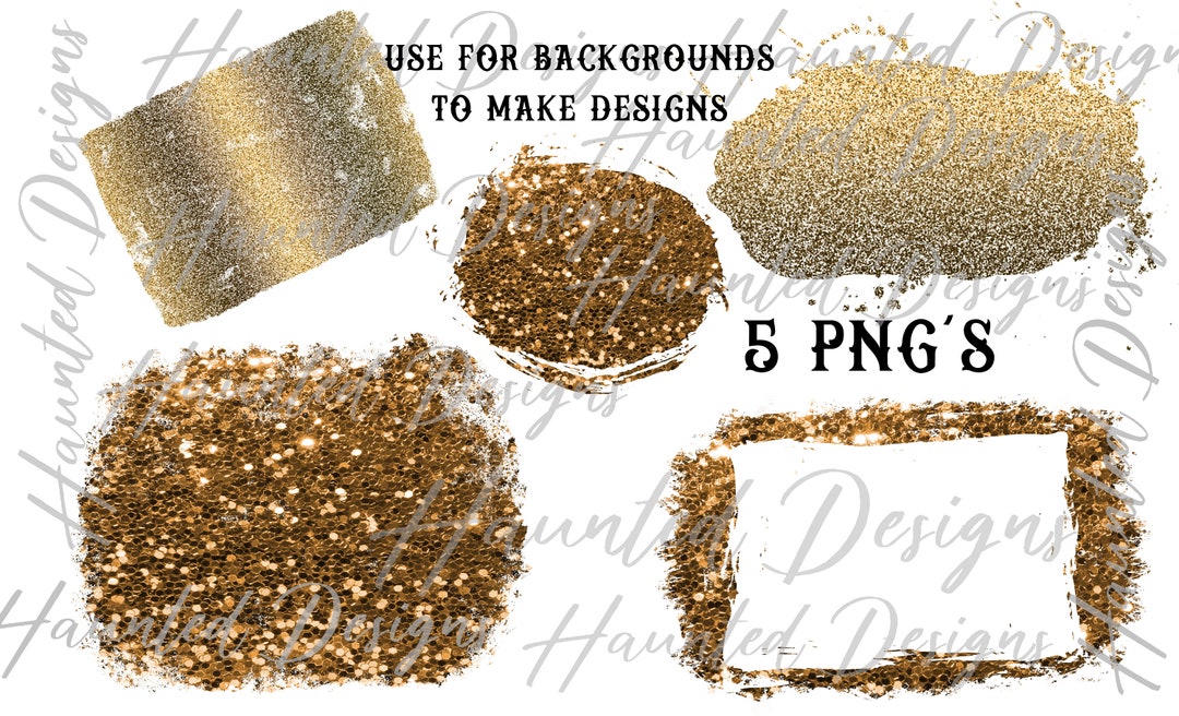 Distressed Gold Glitter Frame Circle Set Background Bundle Sublimation ...