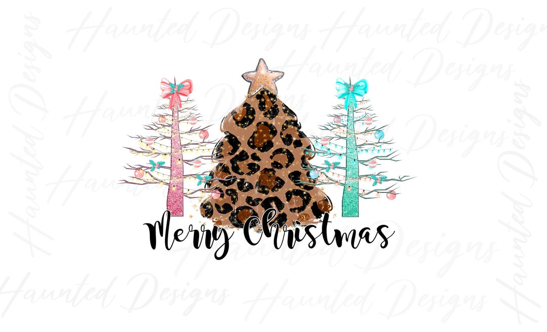 Christmas Tree Leopard Sublimation Design PNG Clipart Craft, Digital ...