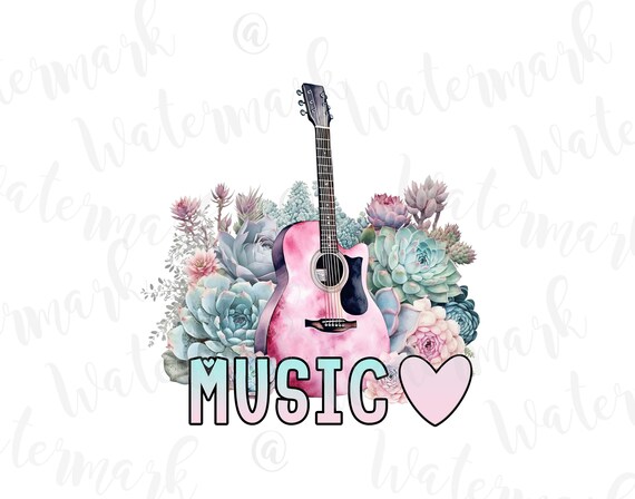 Pink Guitar Clip Art